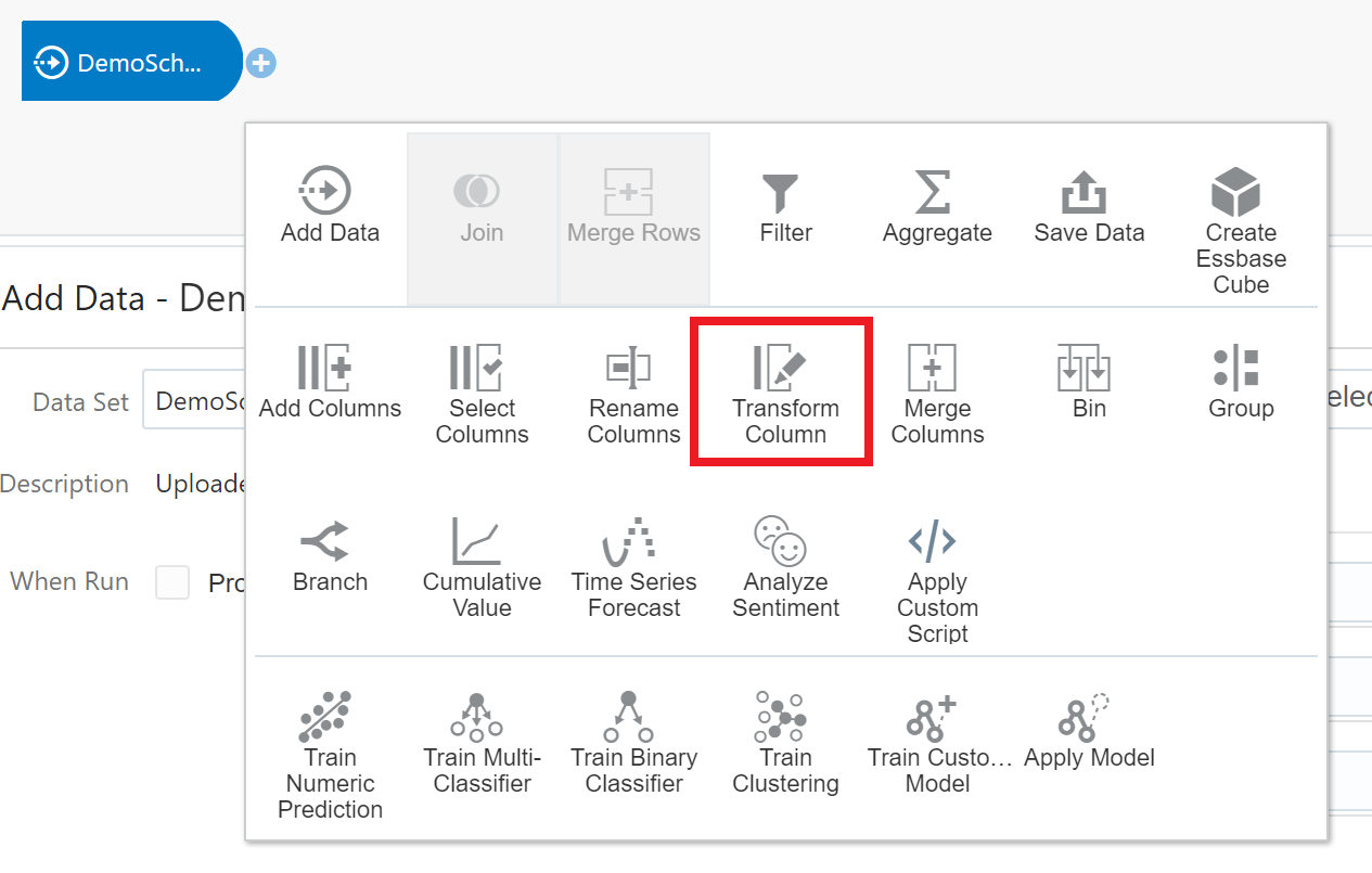 Oracle Analytics Cloud 105.2 New Feature - Transform in Dataflows ...